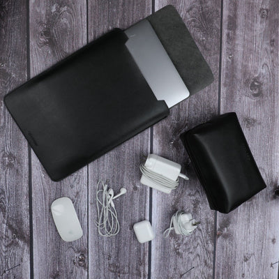 quick view 13 vegan leather laptop sleeve pouch rs 1295 . 00